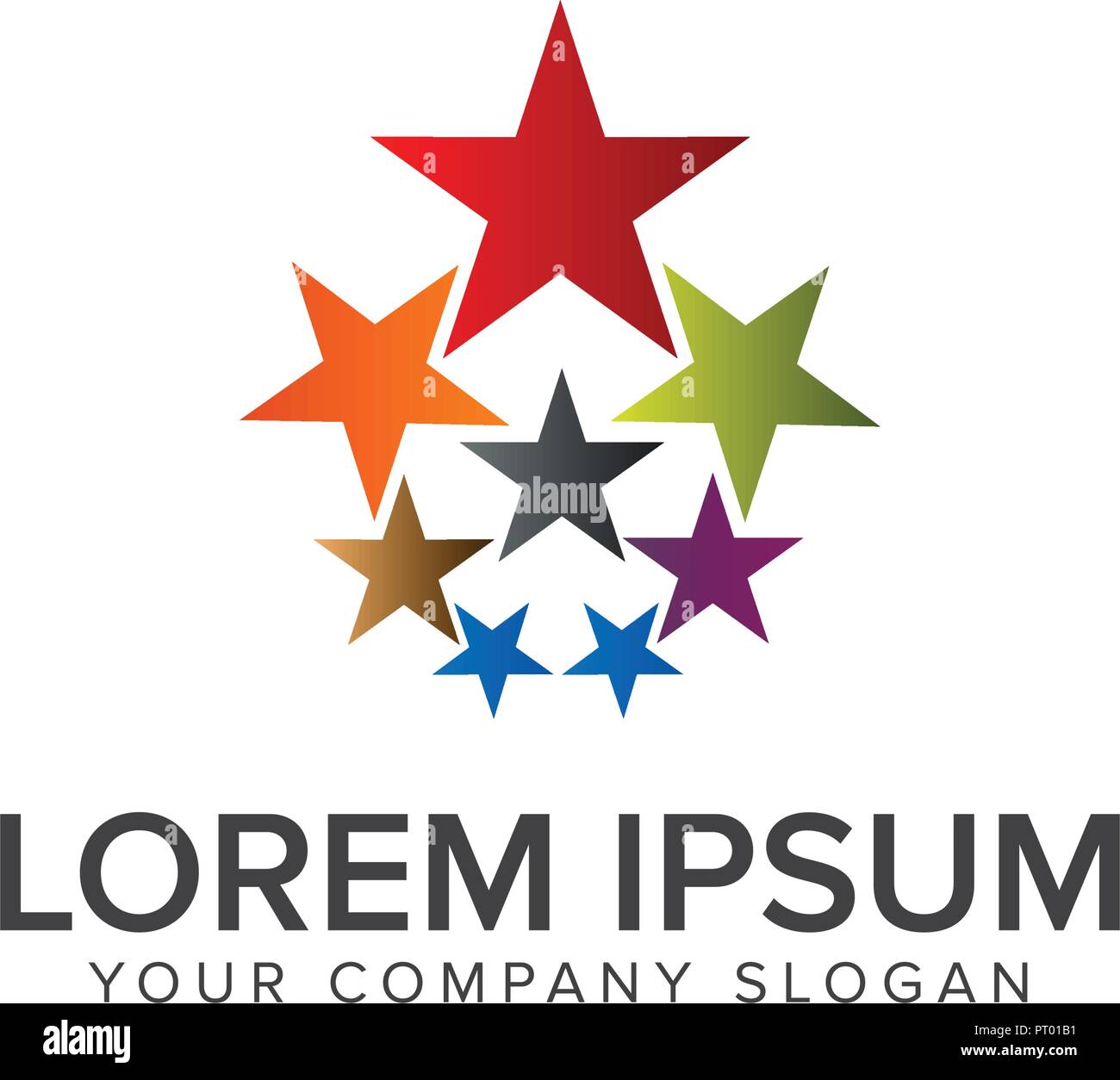 multicolor Star logo design concept template Stock Vector Image & Art ...