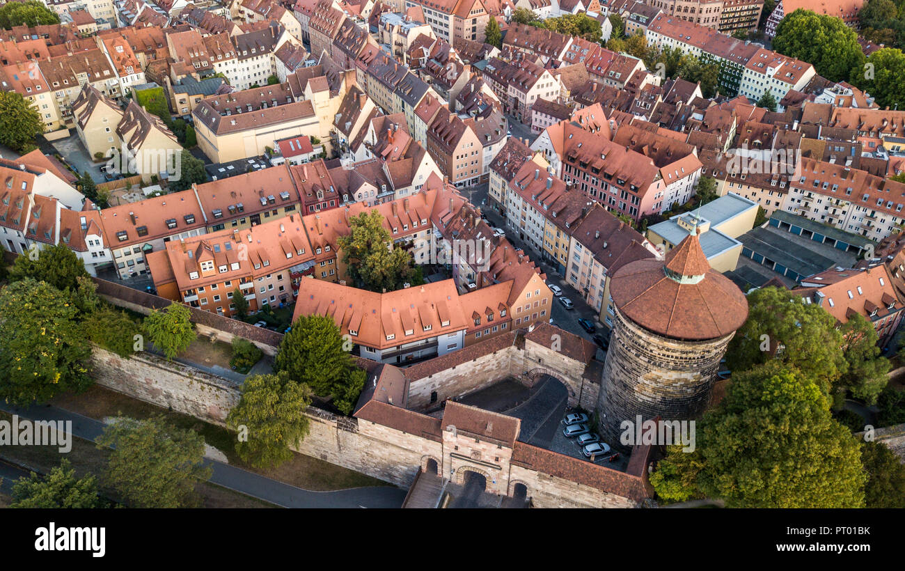 Old City walls and tower gate, Nuremberg, Germany Stock Photo - Alamy