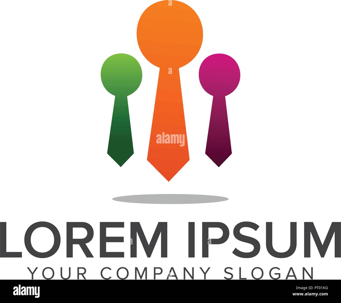 businessman team logo. leadership logo design concept template Stock ...
