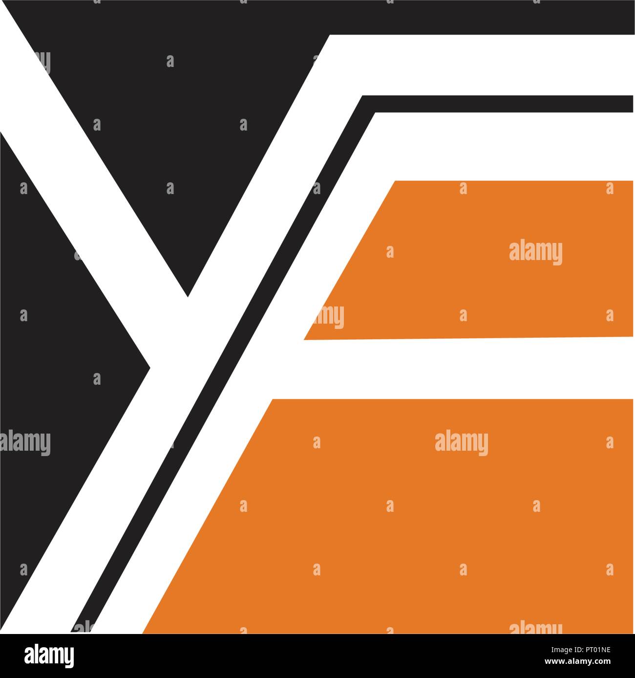 letter y, f logo design concept template Stock Vector Image & Art - Alamy