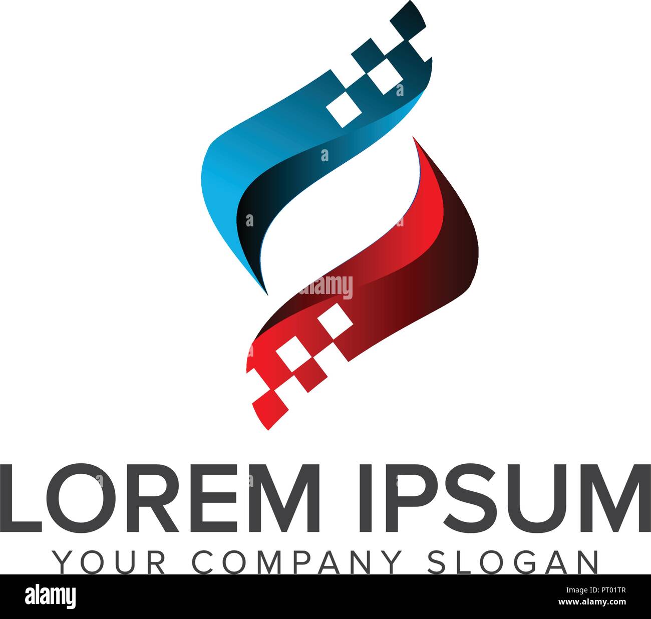 letter S logo. Computer Internet Technology logo design concept ...