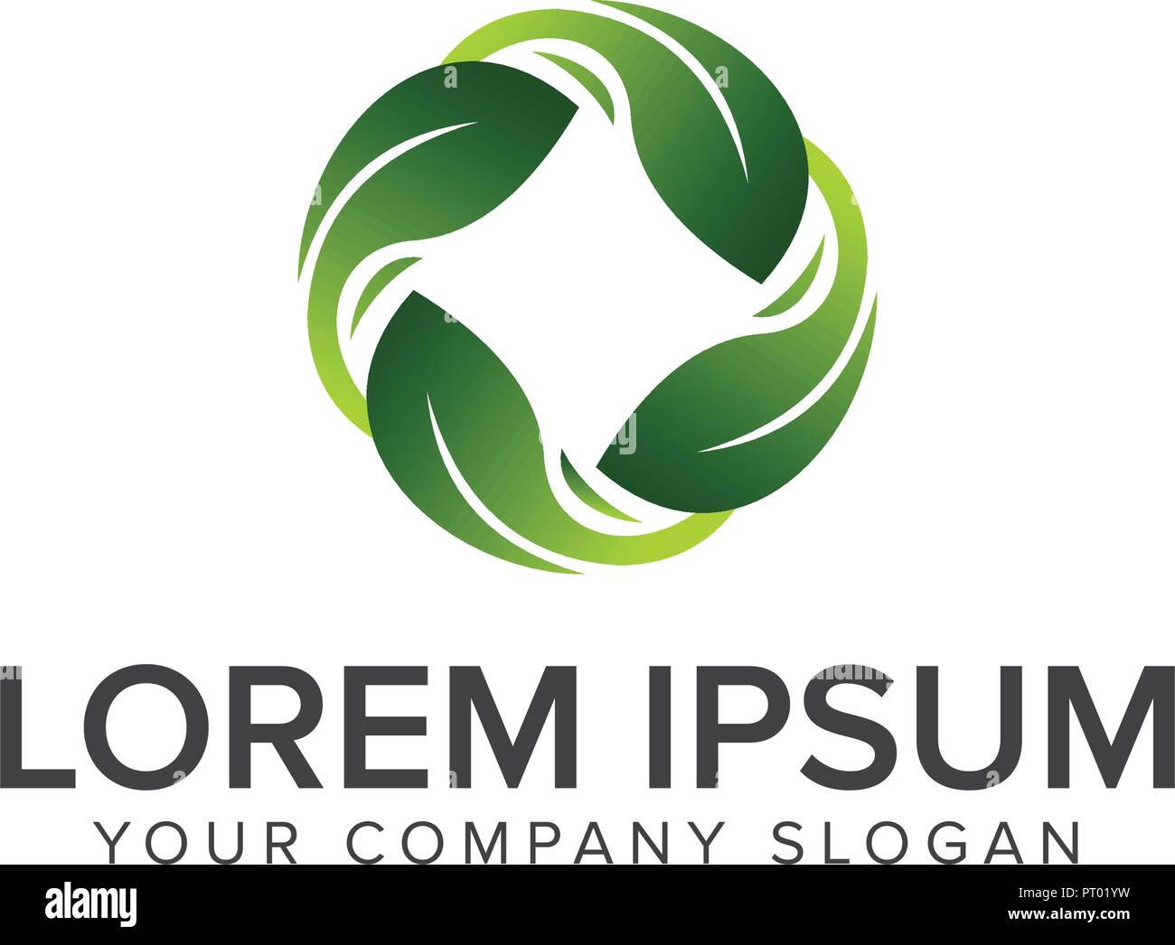 round leaf logo. Natural logos concept design Stock Vector Image & Art - Alamy