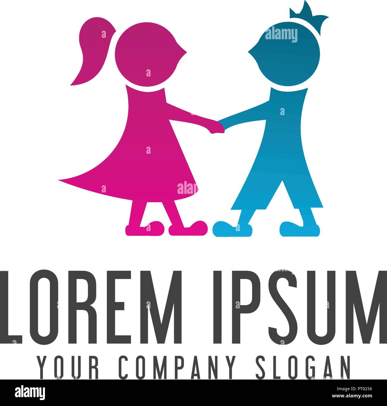 couple people logo design concept template Stock Vector Image & Art - Alamy