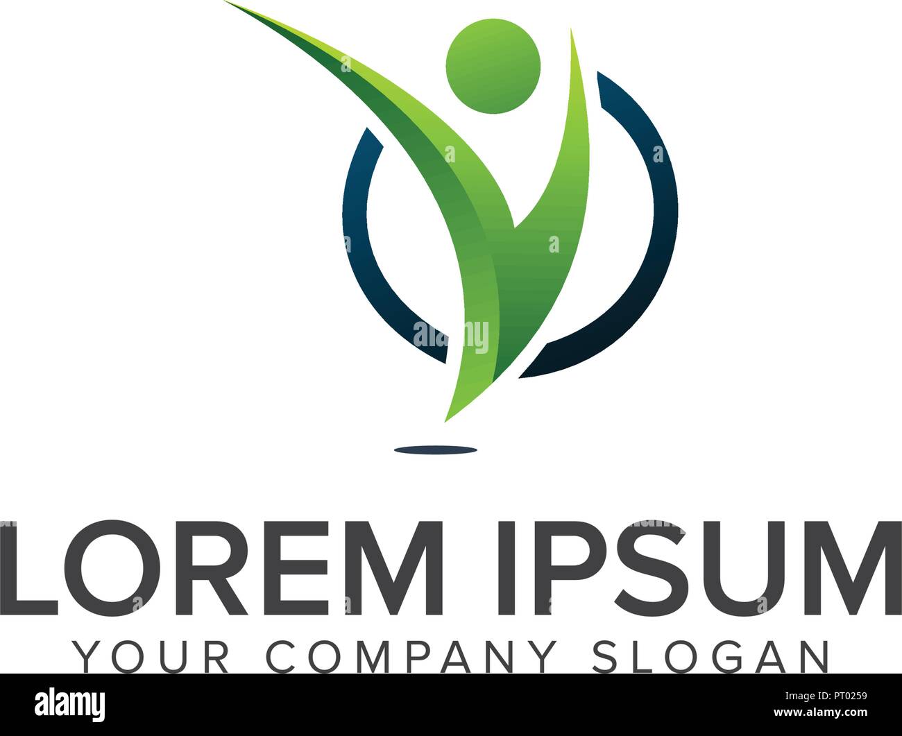 healty people Logos. health care logo design concept template Stock ...