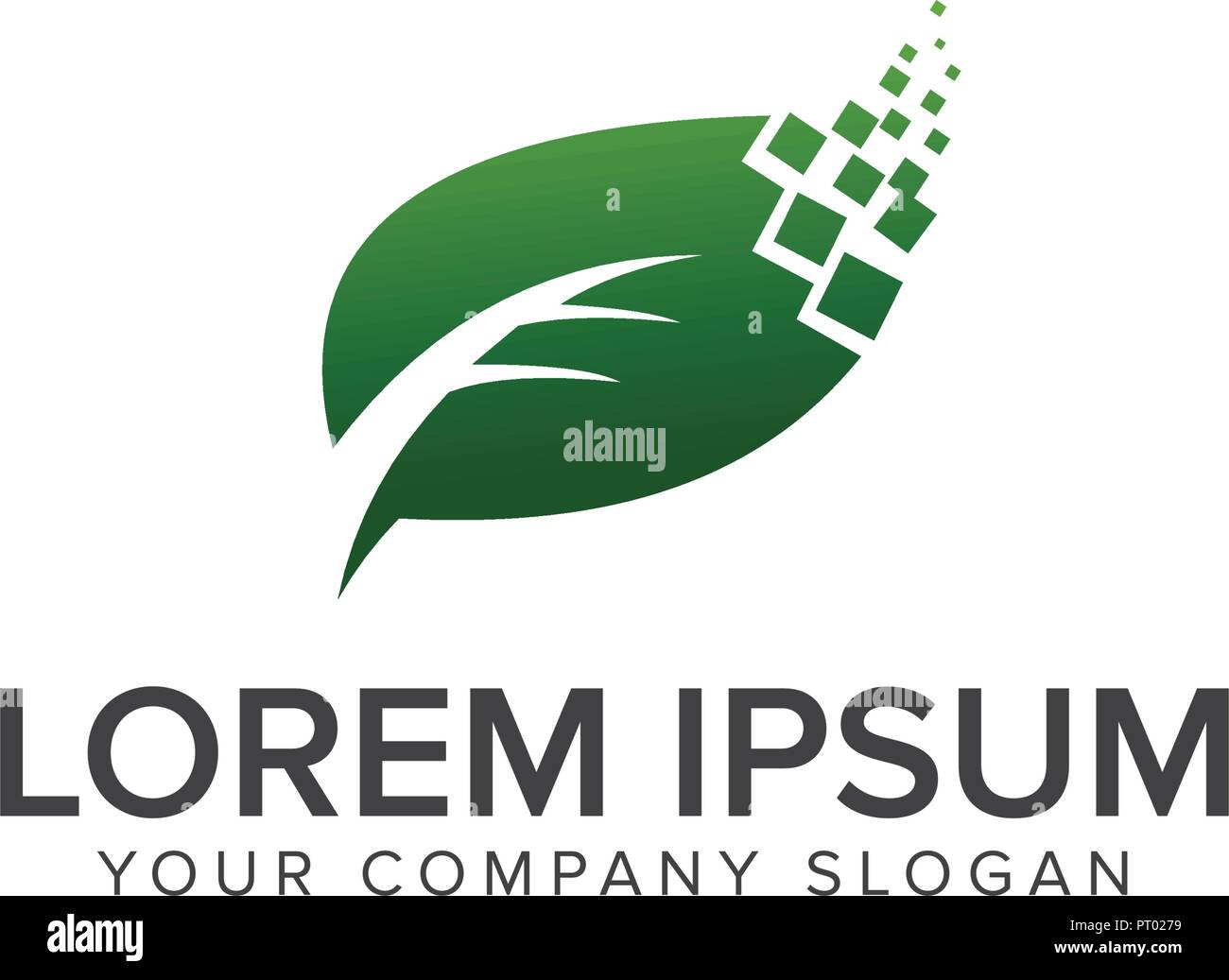 leaf technology logo design concept template Stock Vector Image & Art ...