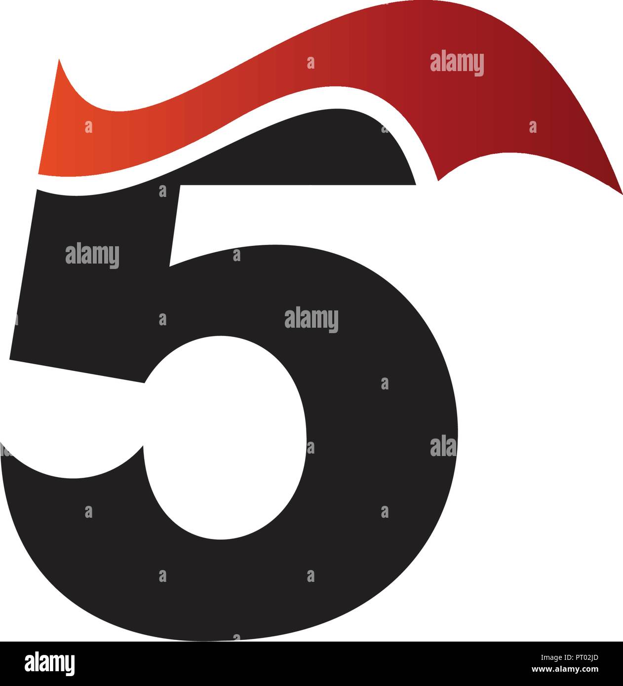 Figure 5 logo design concept template Stock Vector Image & Art - Alamy