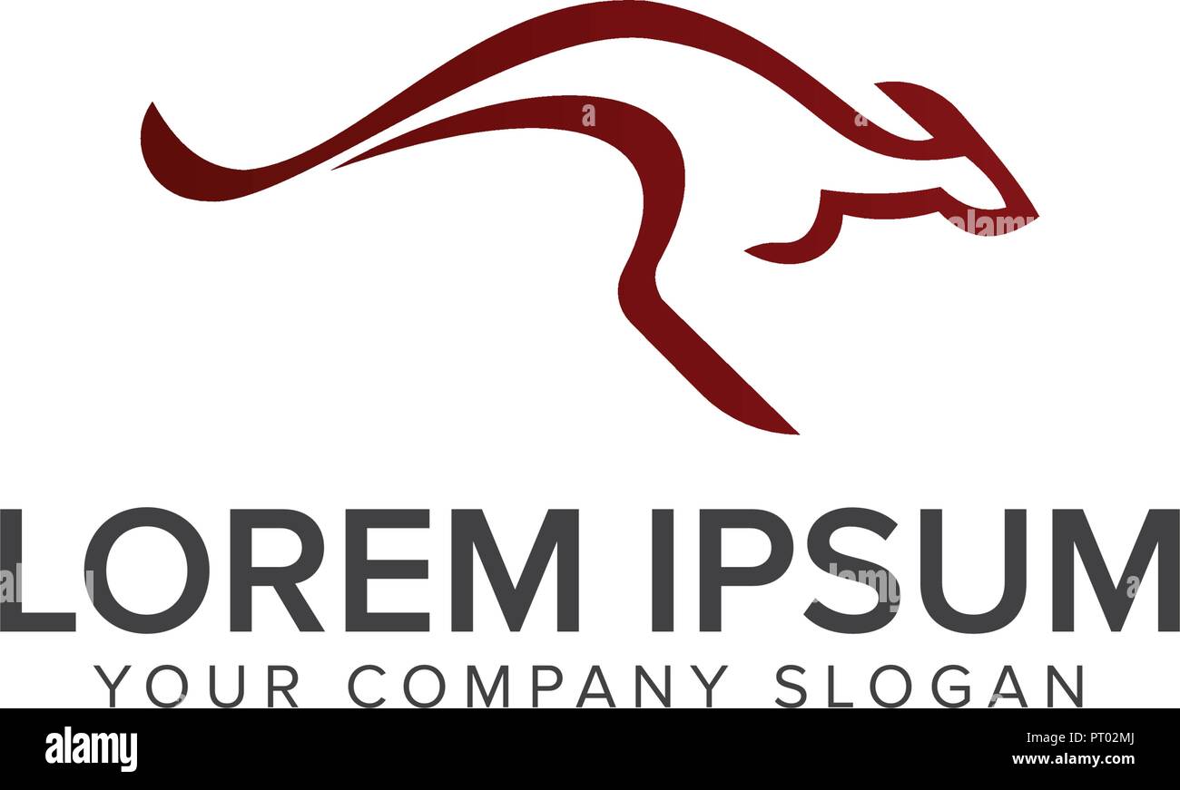 Kangaroo logo design concept template Stock Vector Image & Art - Alamy