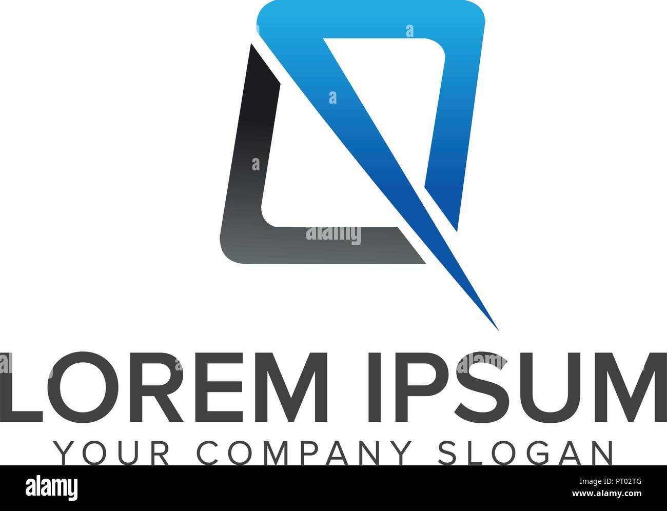 letter q square logo. Internet Technology logo design concept template ...