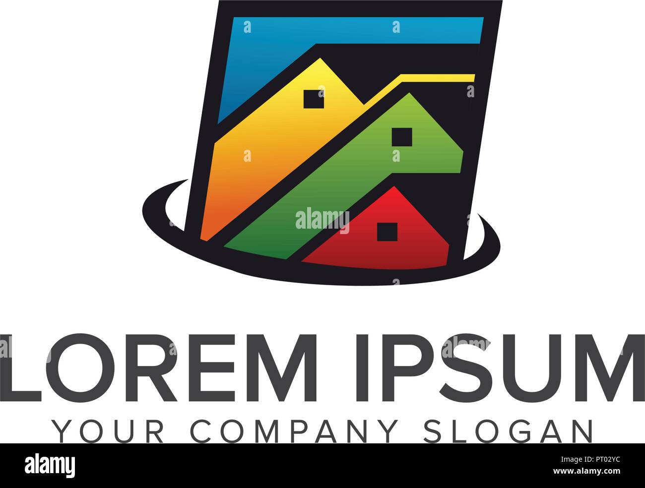 Creative house roof real Stock Vector Images - Alamy