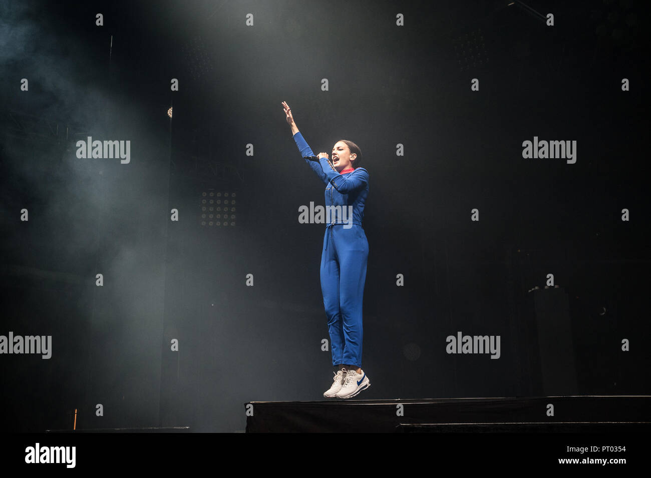 Singer Jain on stage during a concert on the occasion of La Magnifique ...
