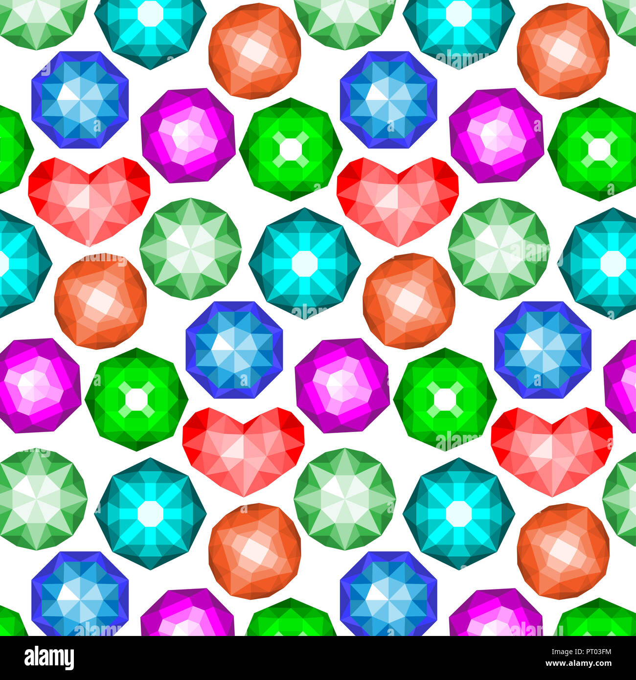 Seamless pattern with jewels. Endless texture for your design Stock ...