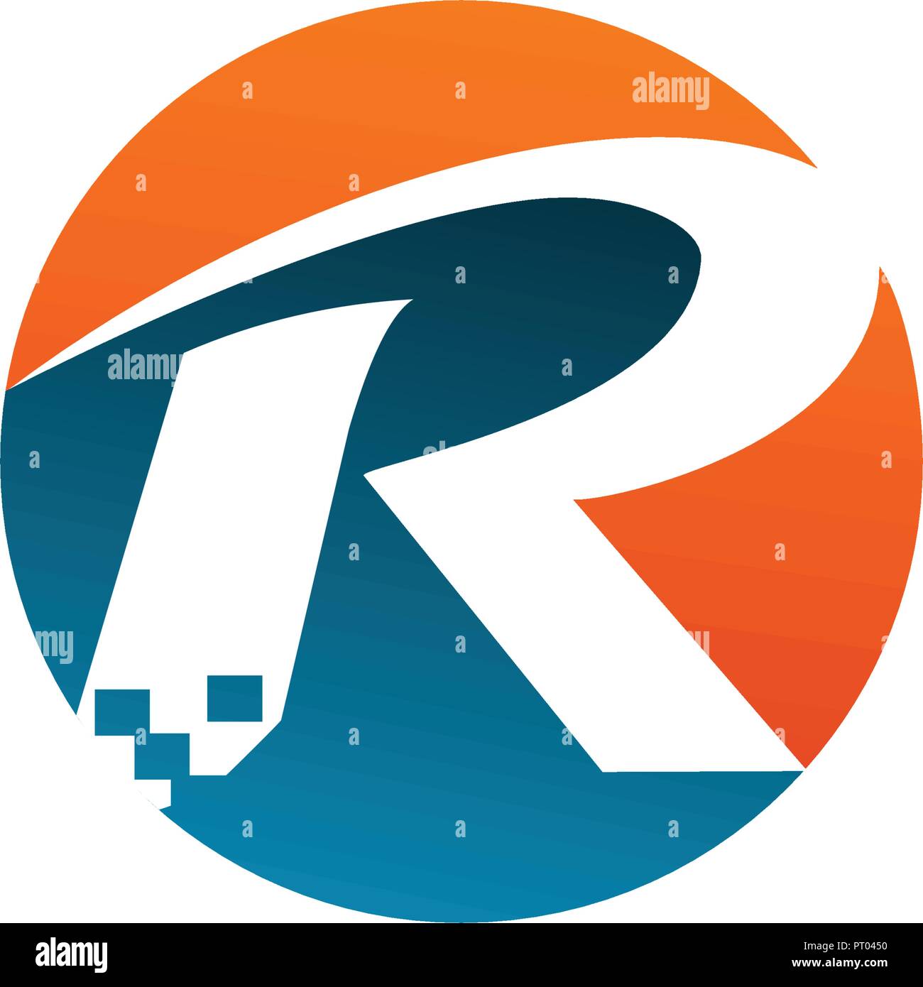 letter R logo. Technology logo design concept template Stock Vector ...