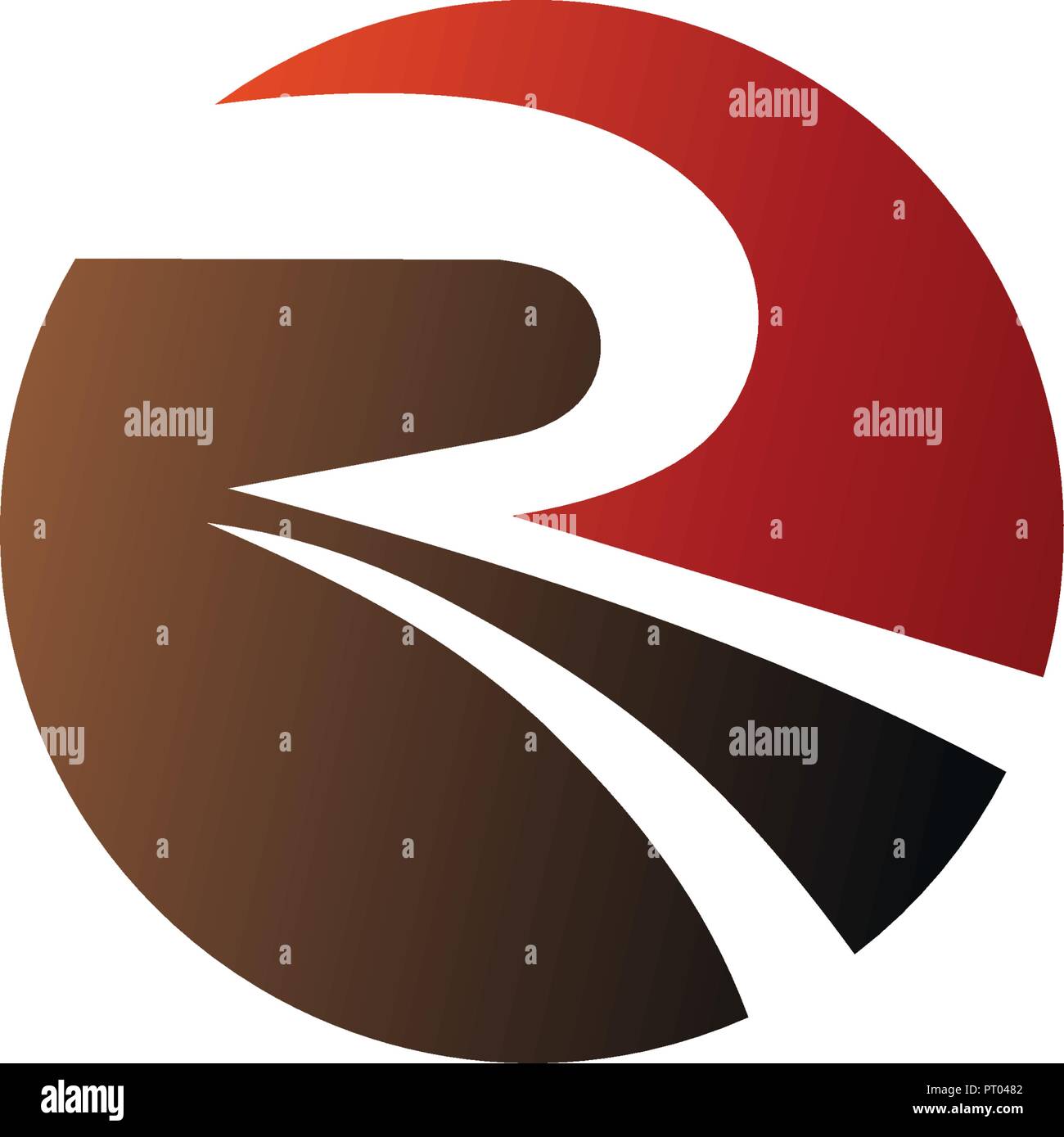 letter R circle logo design concept template Stock Vector Image & Art ...