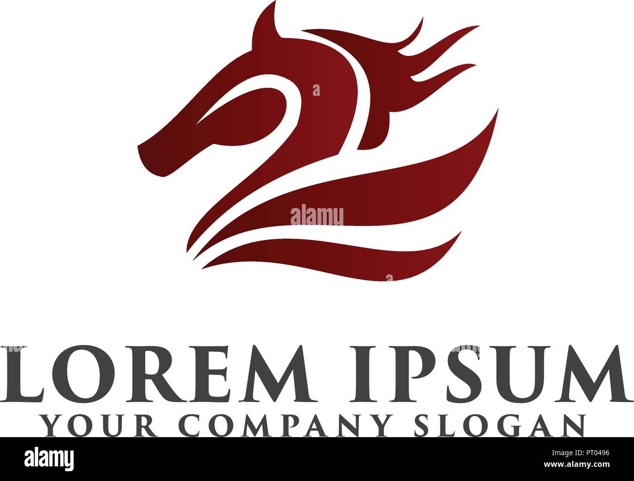 White horse head portrait Stock Vector Images - Alamy