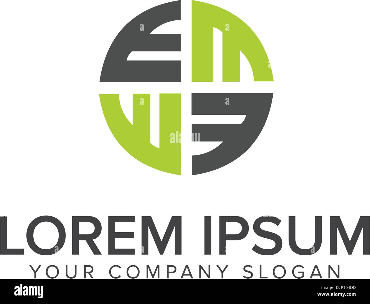 letter E decoration logo design concept template Stock Vector Image ...