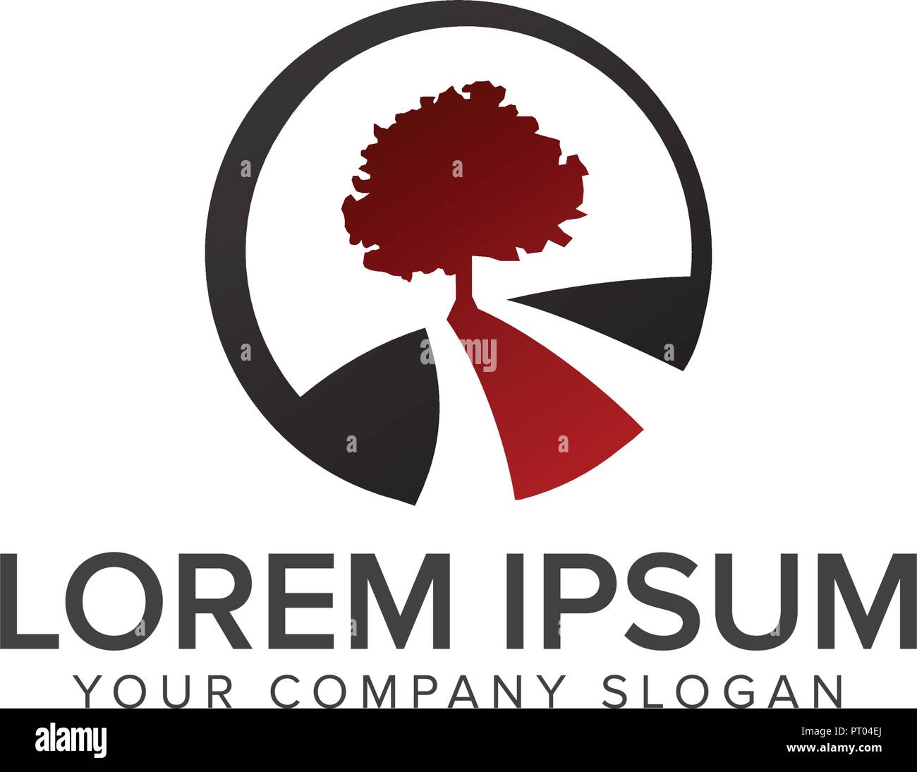 tree road logo design concept template Stock Vector Image & Art - Alamy