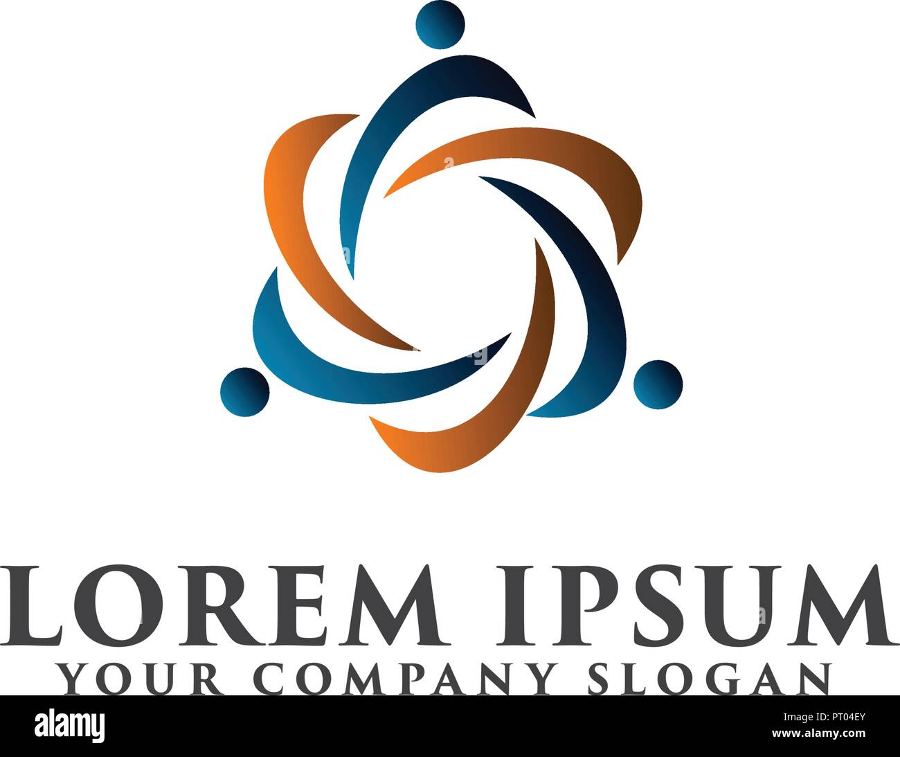 people network partners logo design concept template Stock Vector Image ...