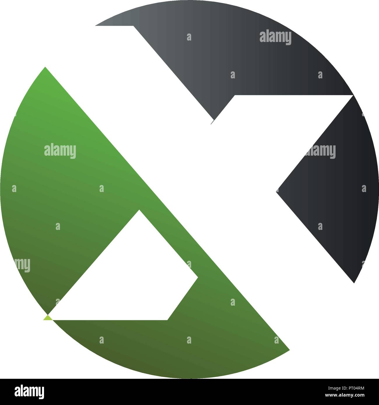 letter x round logo design concept template Stock Vector Image & Art ...