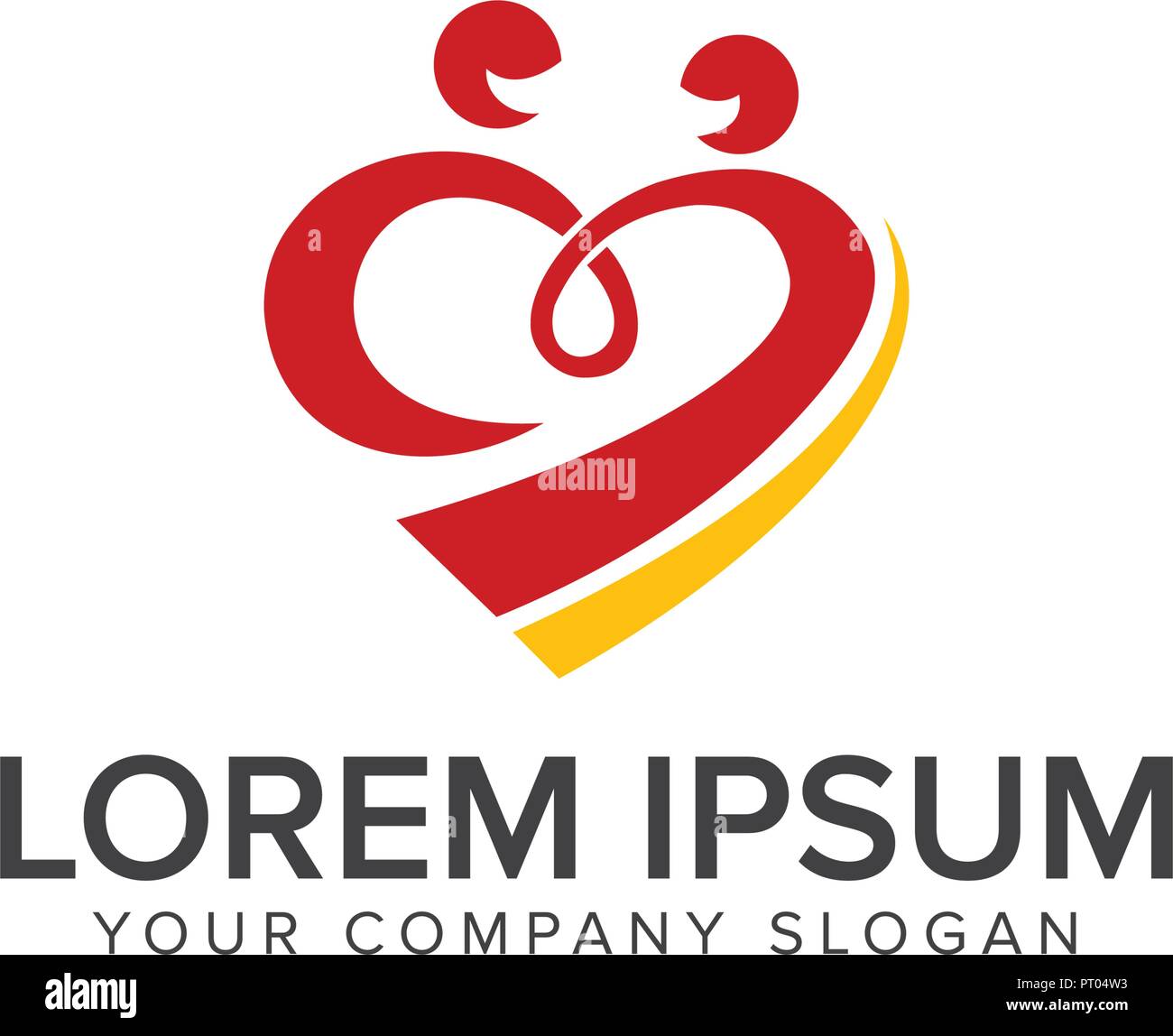 love connection people Logos design concept template Stock Vector Image ...