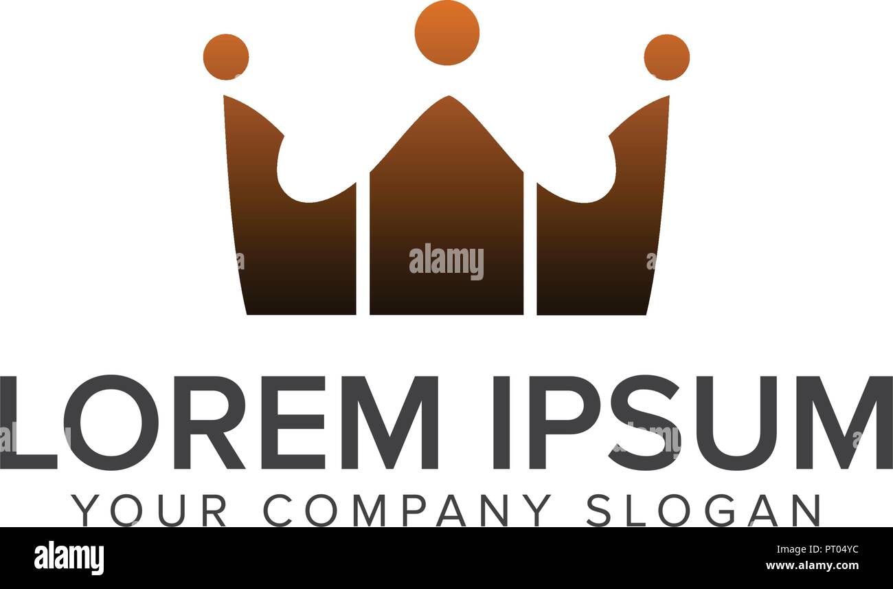 communication group people Logos. crown logo design concept template ...