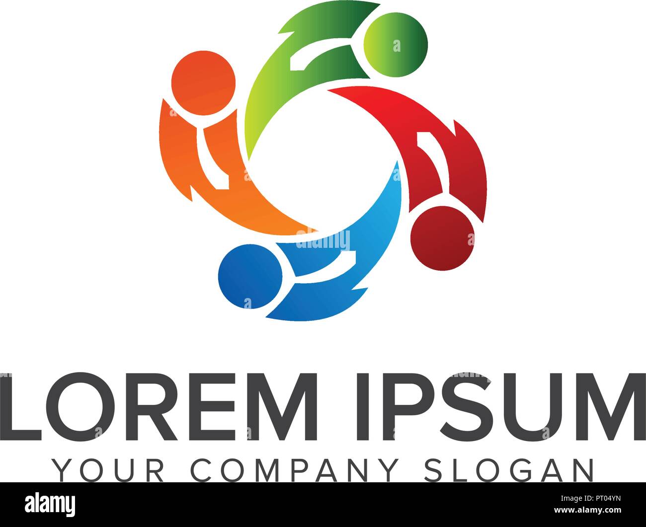 teamwork people Logo. business partners logo design concept template ...