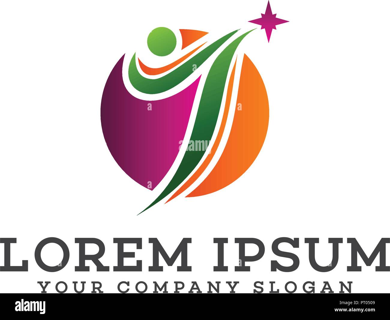 letter J logo. sport people logo design concept template Stock Vector ...