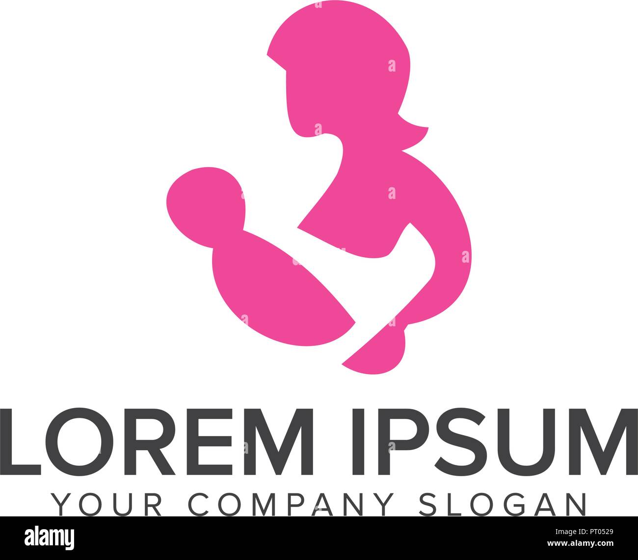 Woman help mother baby Stock Vector Images - Alamy