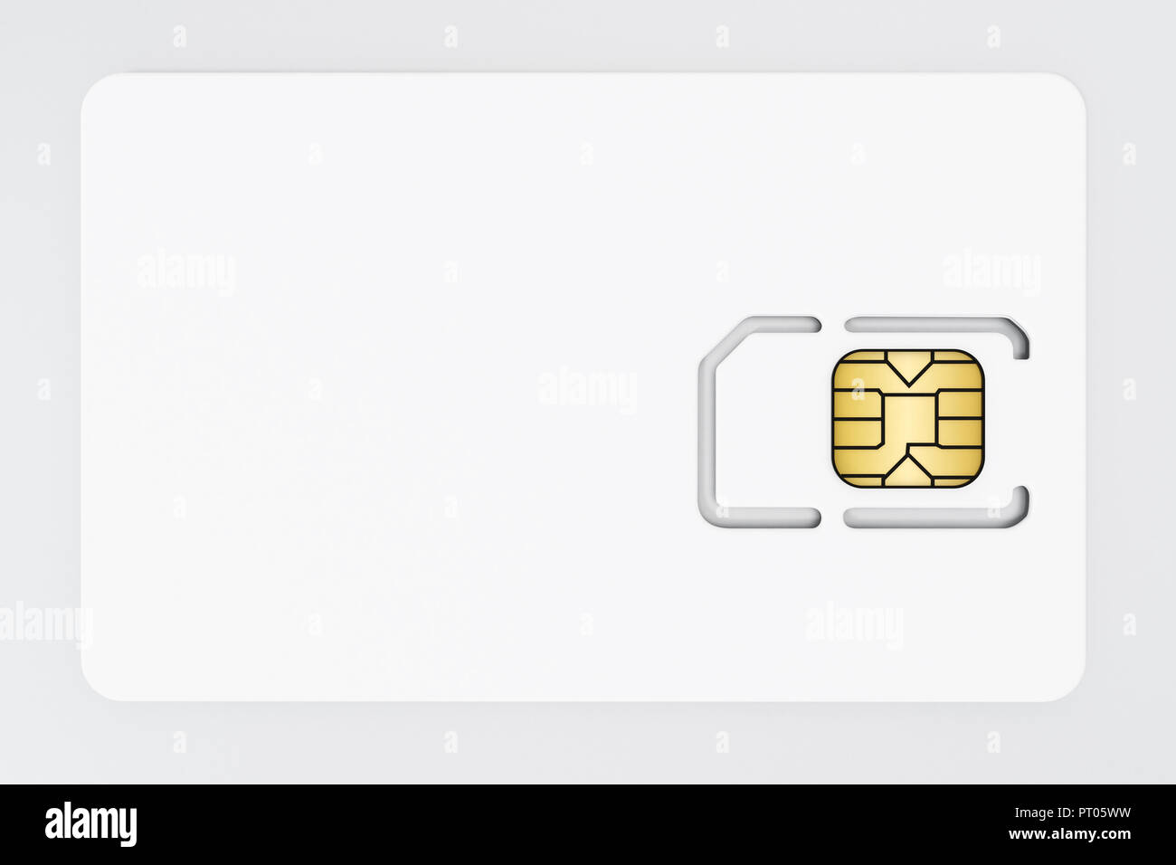 SIM card isolated on white background. 3D illustration Stock Photo - Alamy