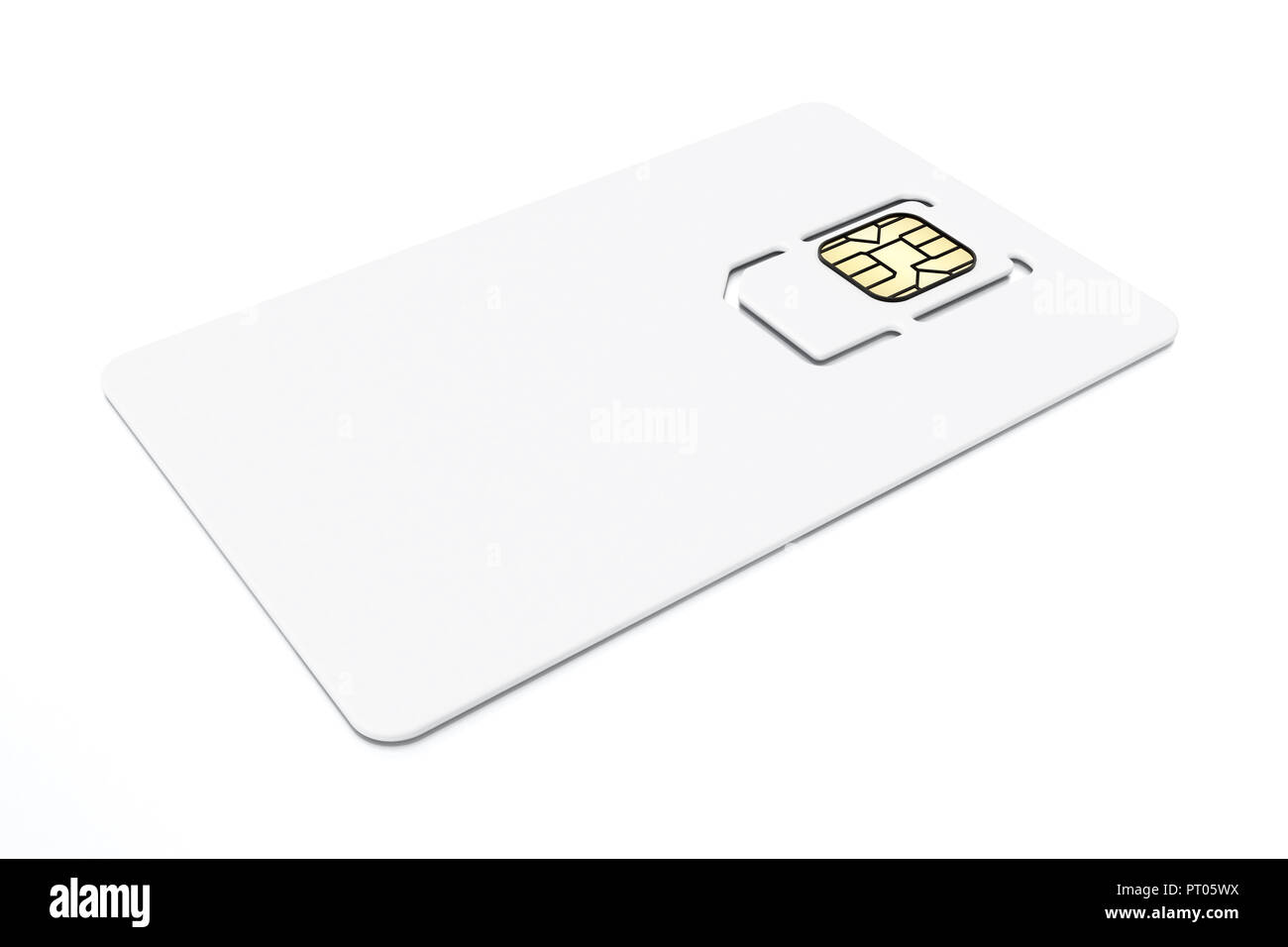 SIM card isolated on white background. 3D illustration Stock Photo - Alamy