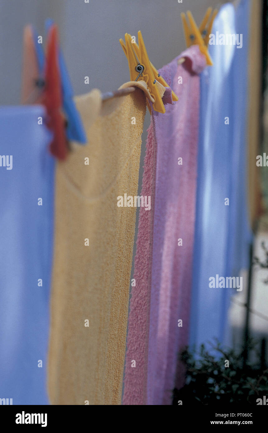 hung out washing Stock Photo - Alamy