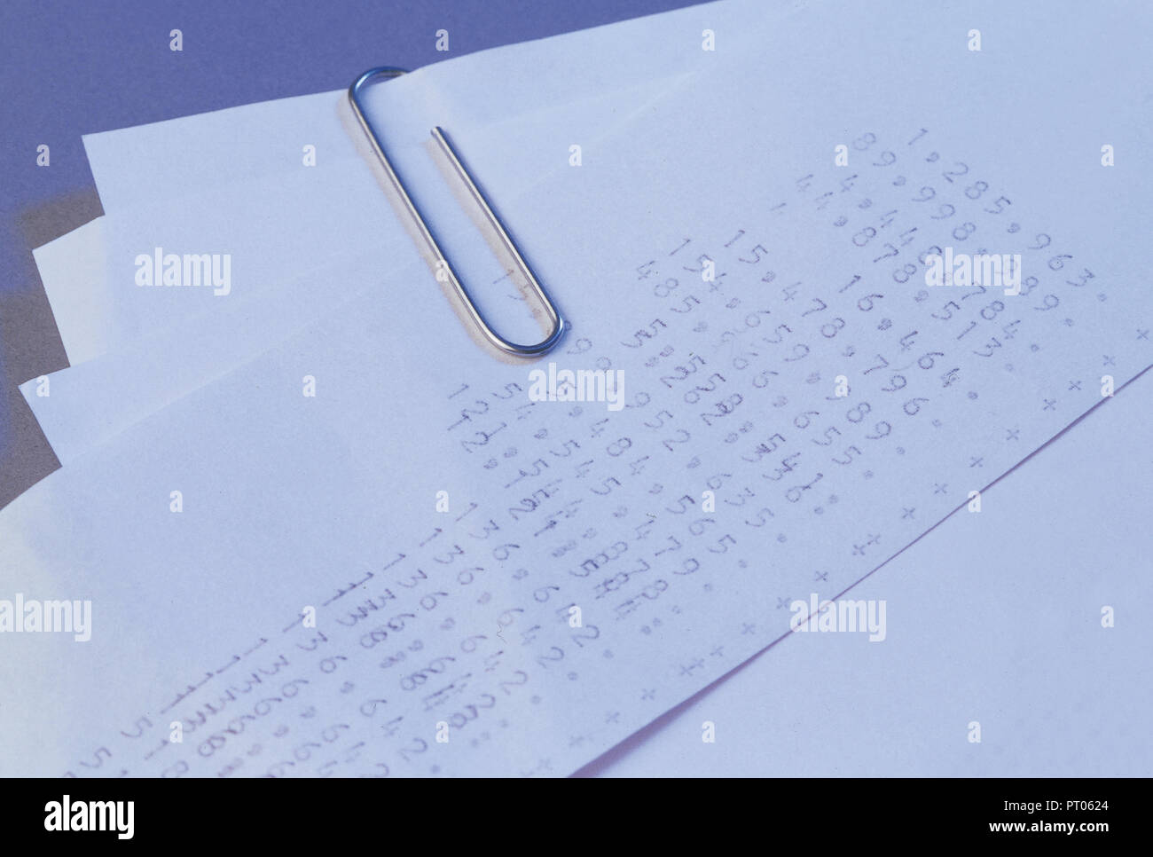 sheets with a clip Stock Photo - Alamy