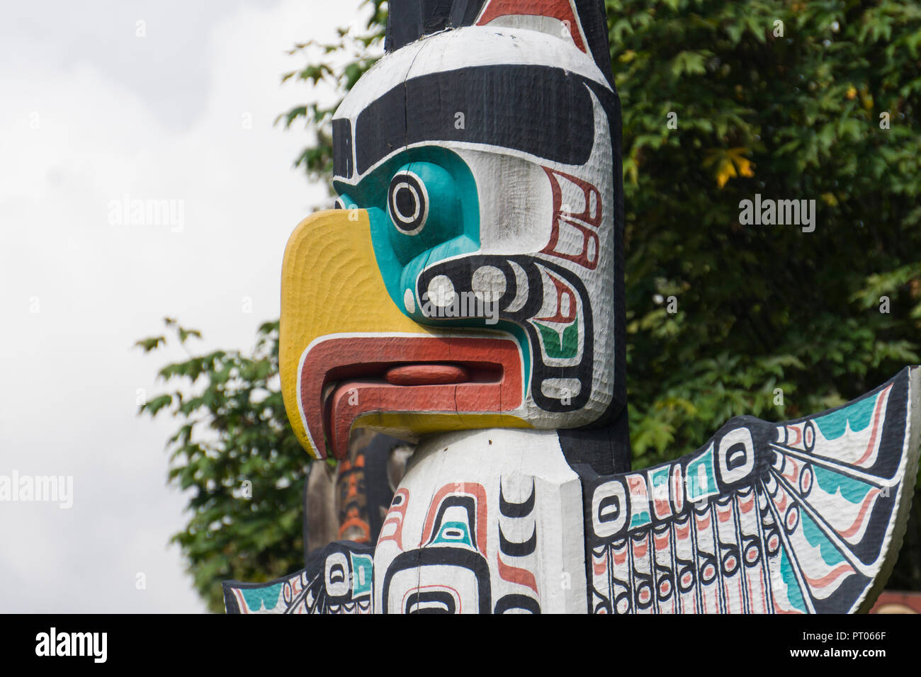 First Nations totem poles in Stanley Park, Vancouver, Canada Stock Photo - Alamy