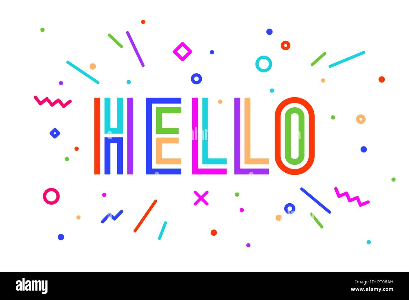 Hello. Banner, speech bubble, poster and sticker concept Stock Vector ...