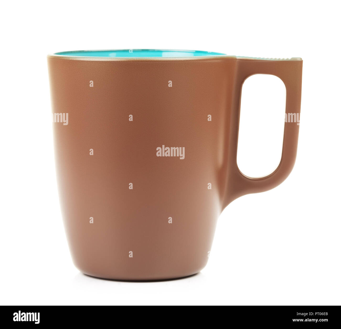 original brown coffee mug, isolated on white background Stock Photo - Alamy