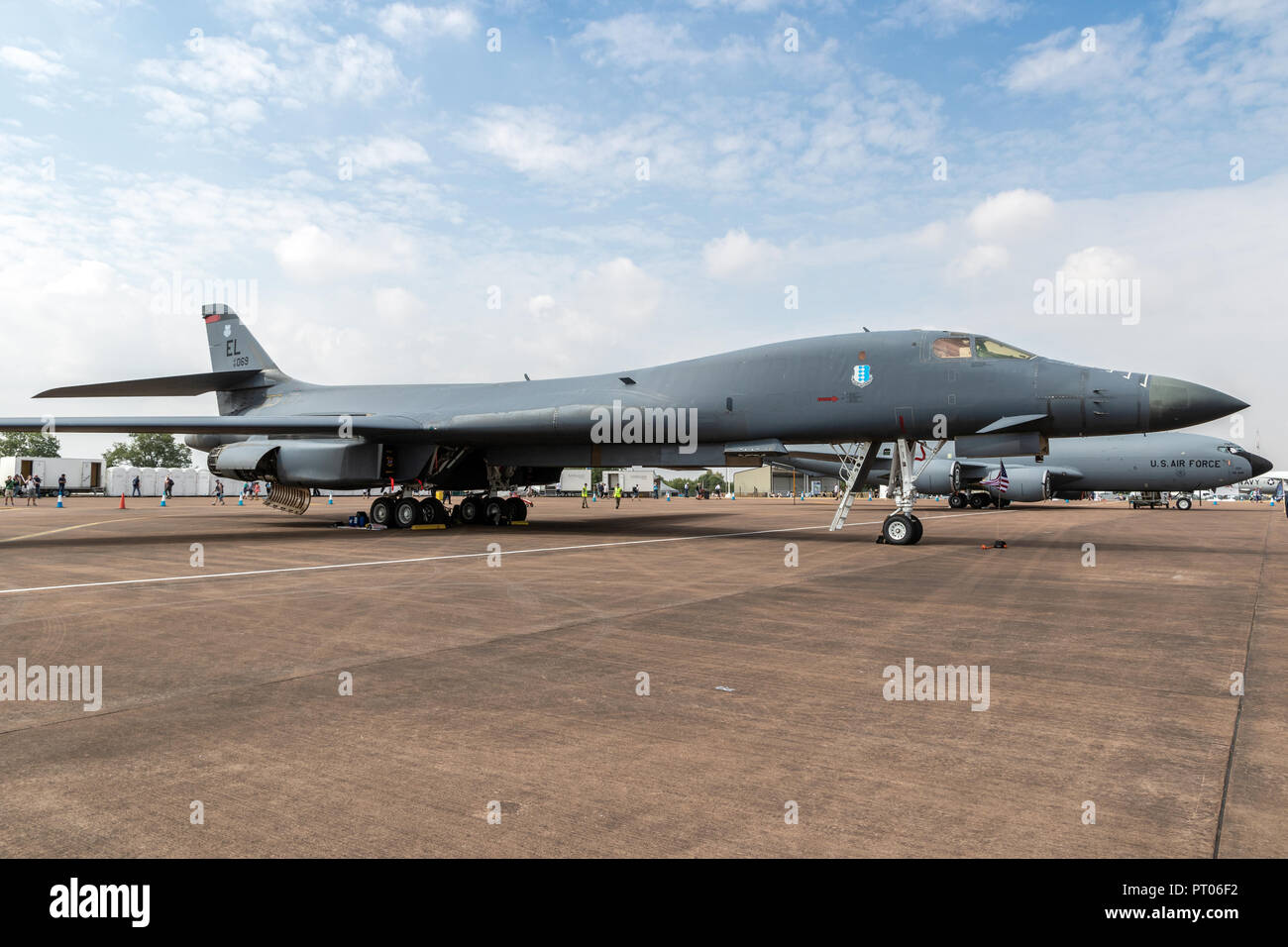 FAIRFORD, UK - JUL 13, 2018: US Air Force Rockwell B-1 Lancer bomber ...