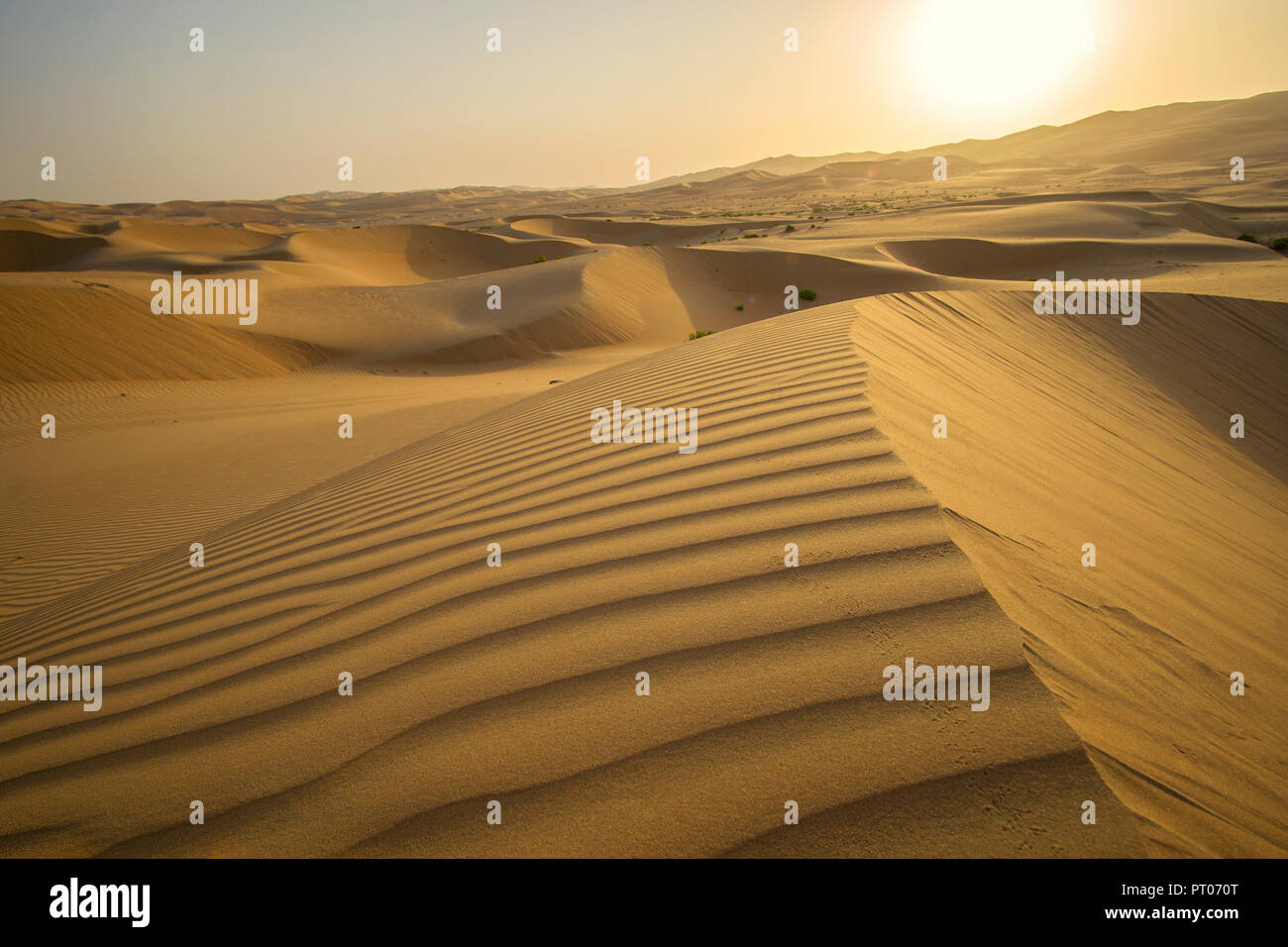 Beautiful Rub al Khali desert at sunrise Stock Photo - Alamy