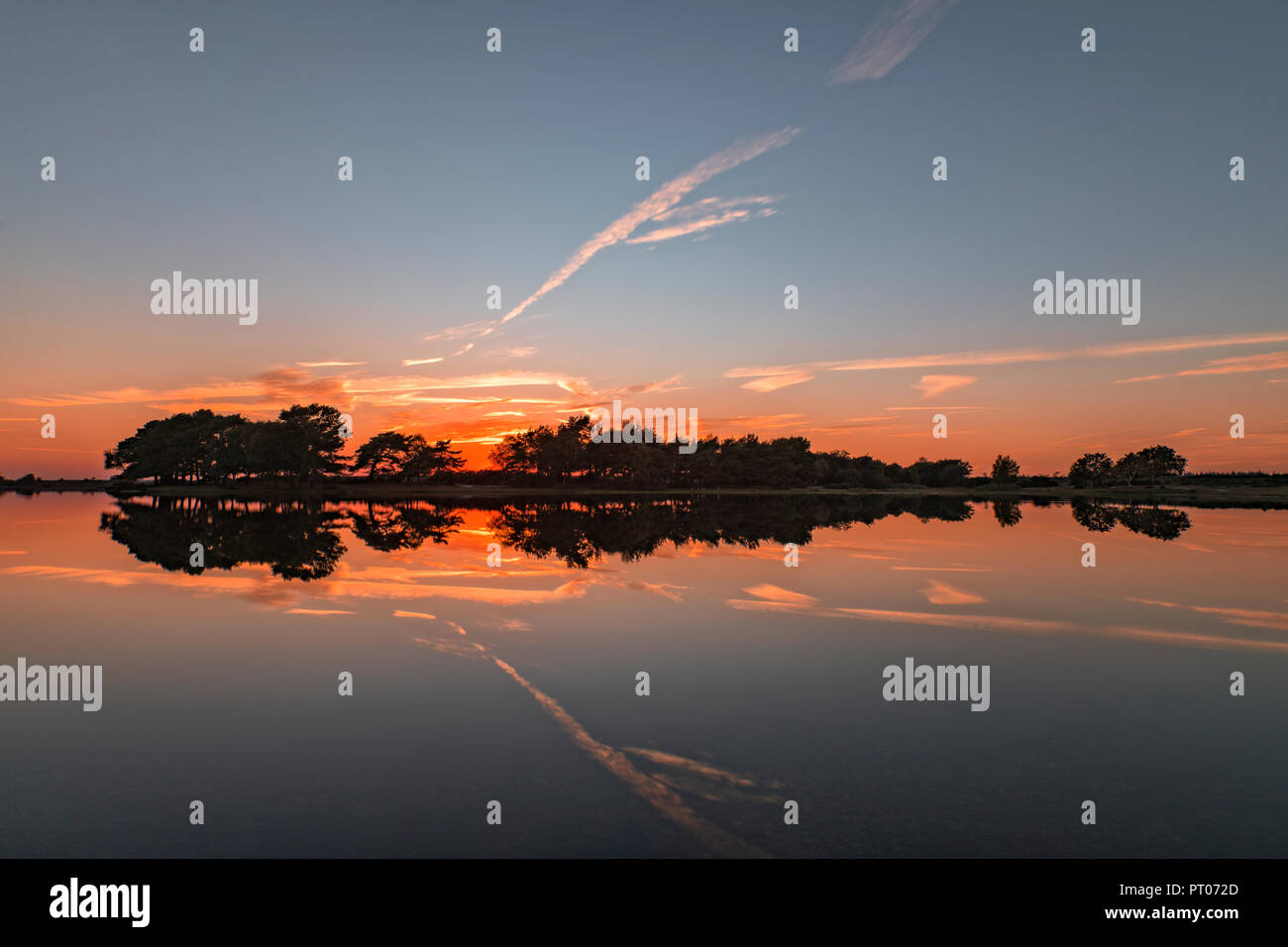 Hatchet Pond, New Forest National Park, Beaulieu, Hampshire, England ...