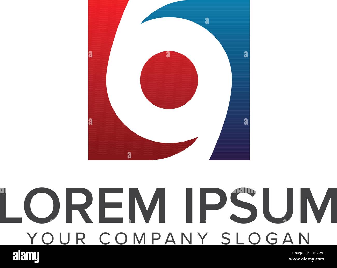 number 6 9 logo. square shapedesign concept template Stock Vector Image ...