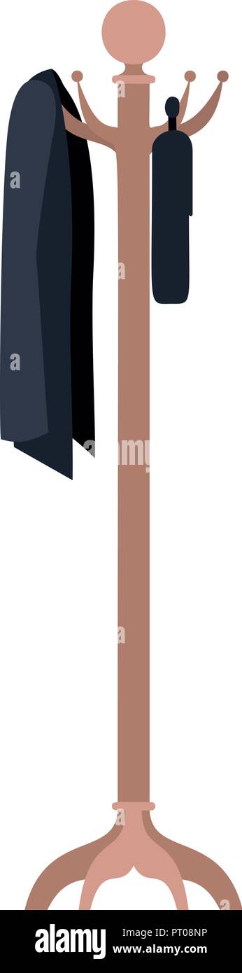 coat rack wooden icon Stock Vector Image & Art - Alamy