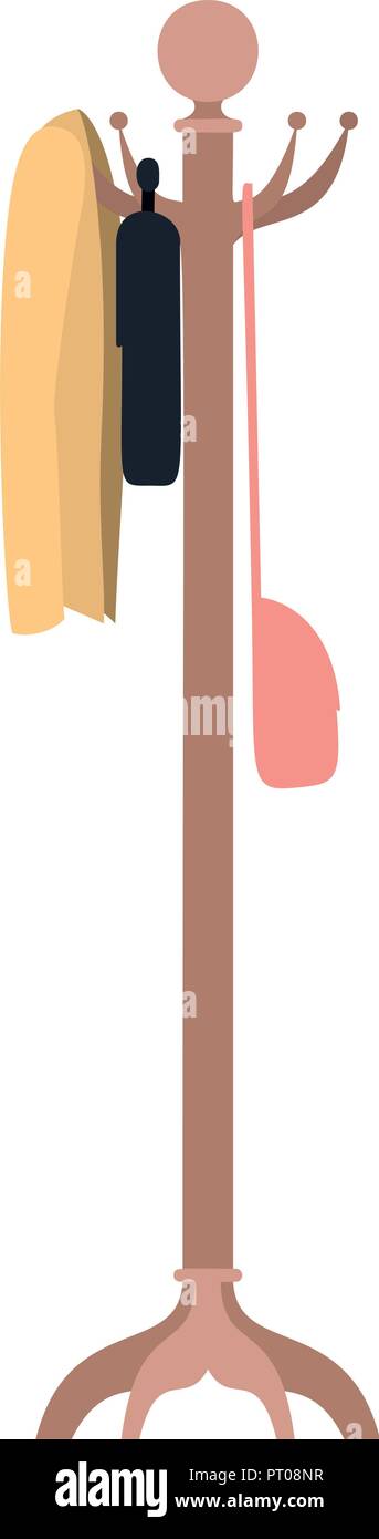 coat rack wooden icon Stock Vector Image & Art - Alamy