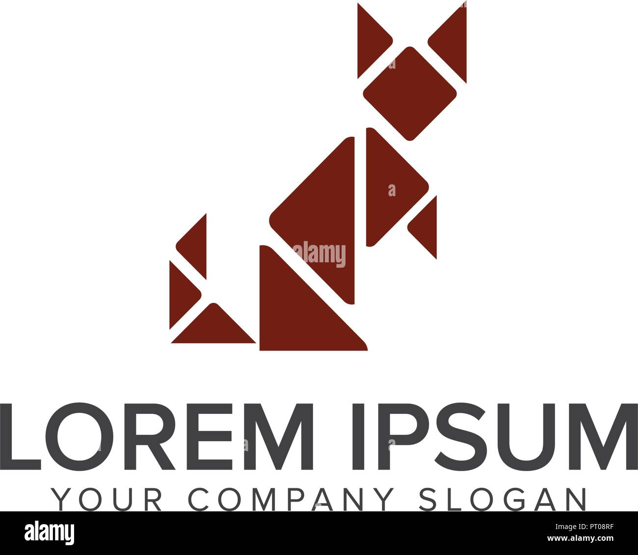 cat square logo design concept template Stock Vector Image & Art - Alamy