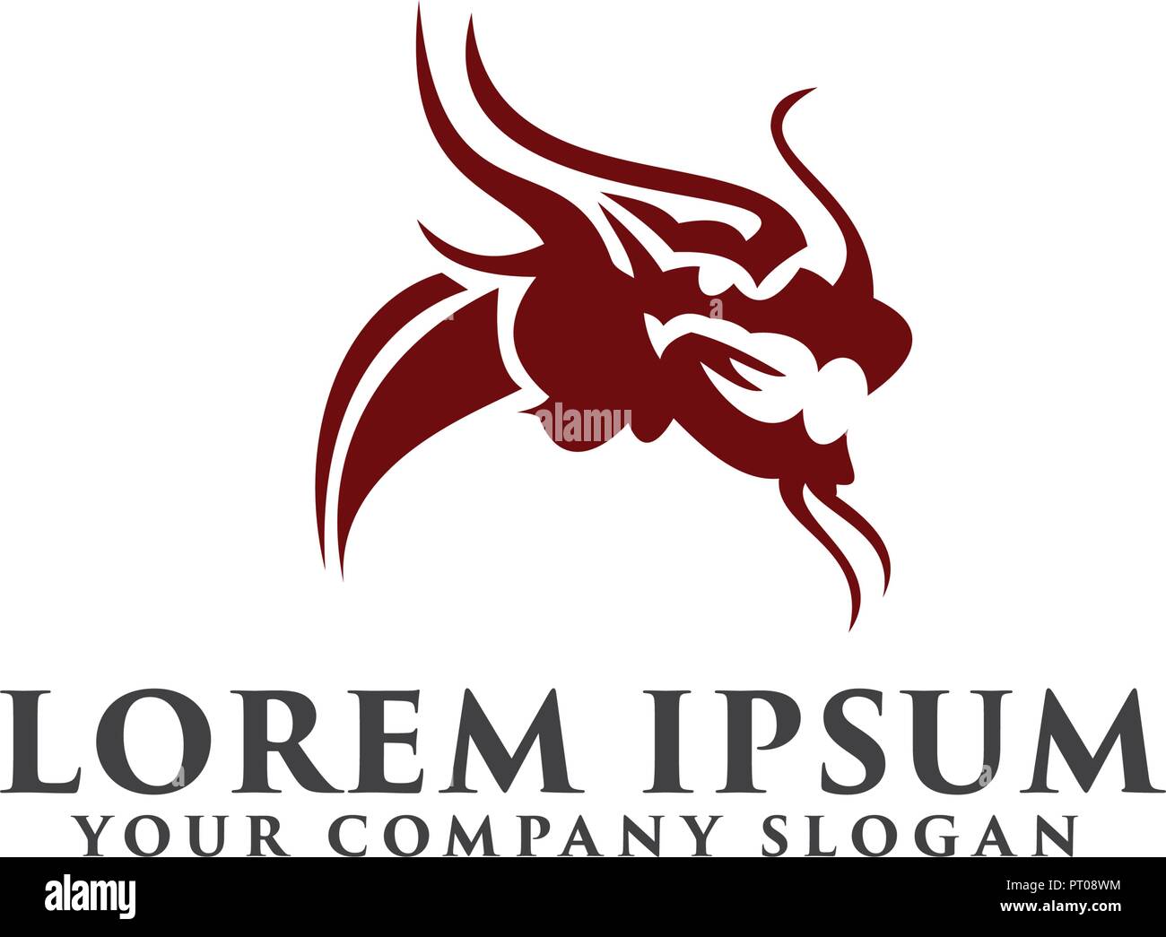 Dragon head logo hi-res stock photography and images - Alamy