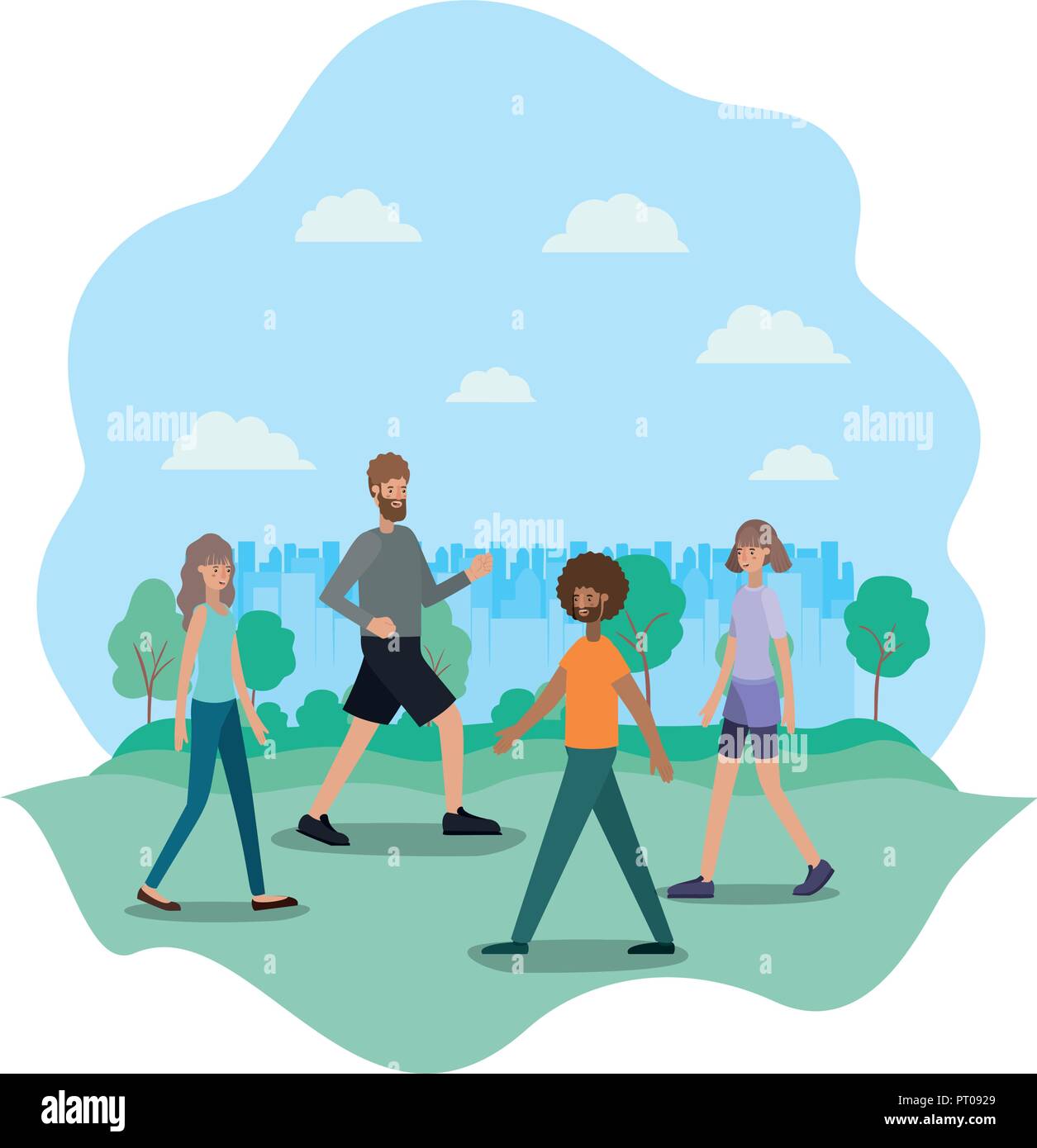 Woman smile spring walk Stock Vector Images - Alamy