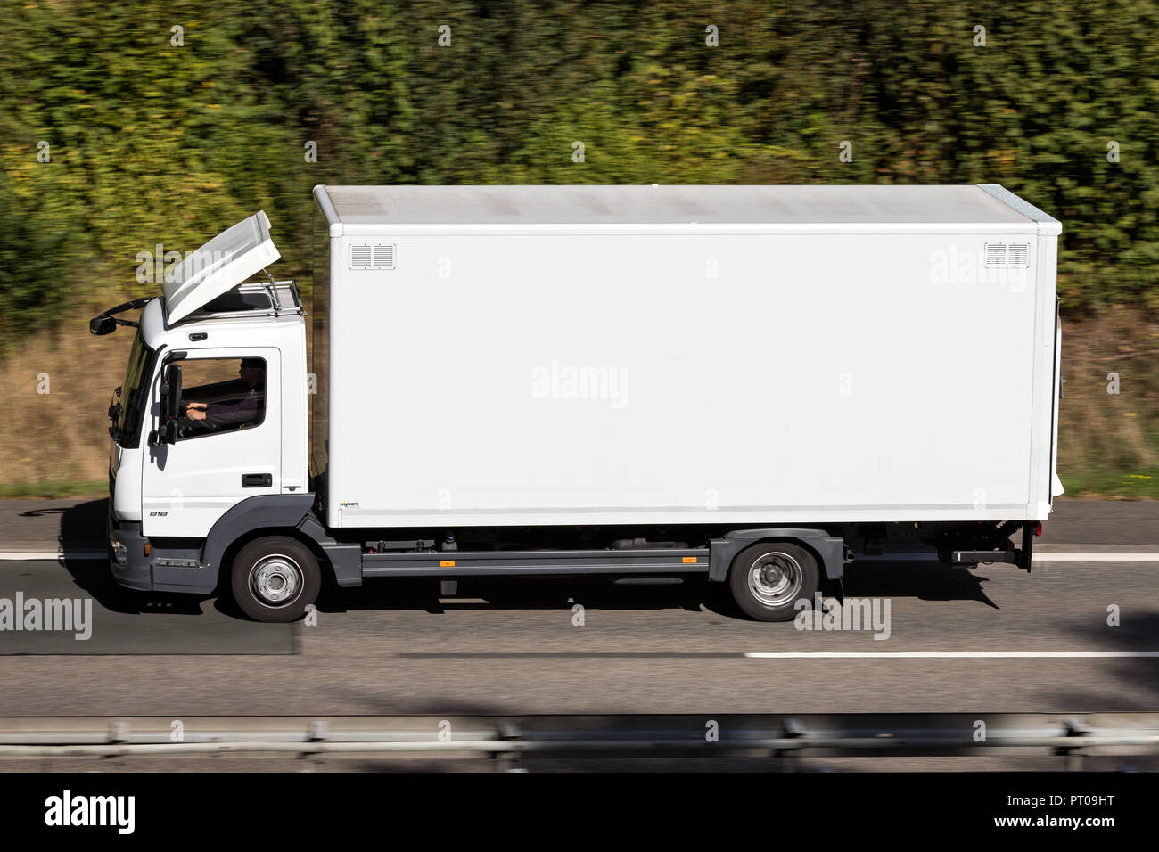 Mercedes-Benz Atego on motorway. The Mercedes-Benz Atego is a range of ...