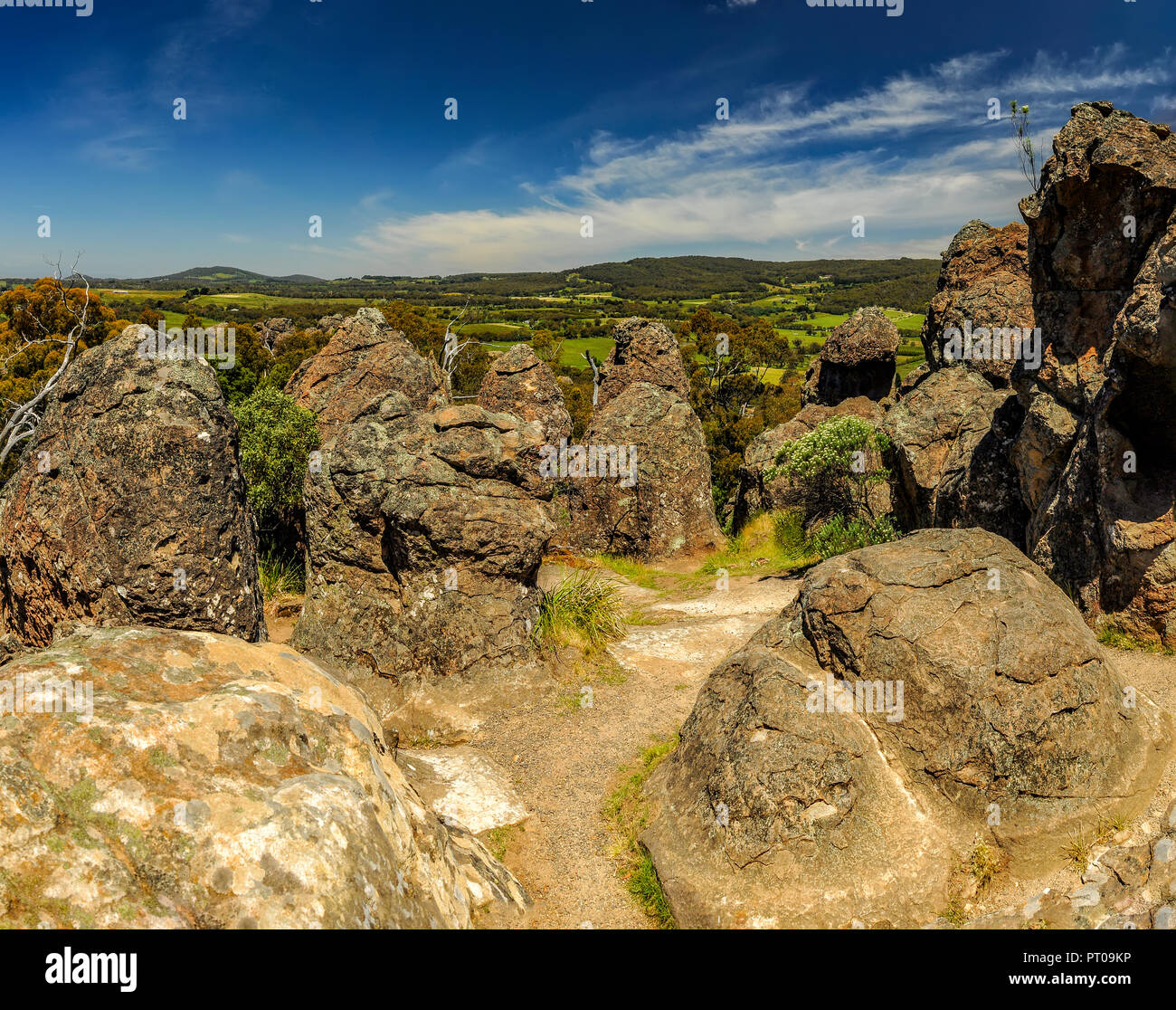 Hanging rock. - a mountain in the Central Australian state of Victoria ...