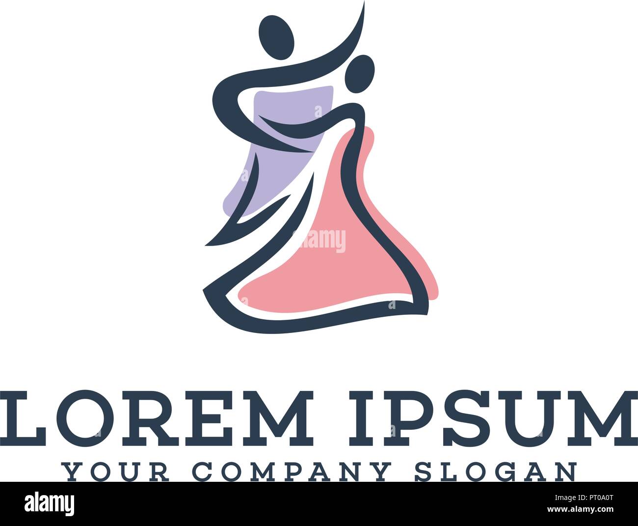 dancing people logo design concept template Stock Vector Image & Art ...