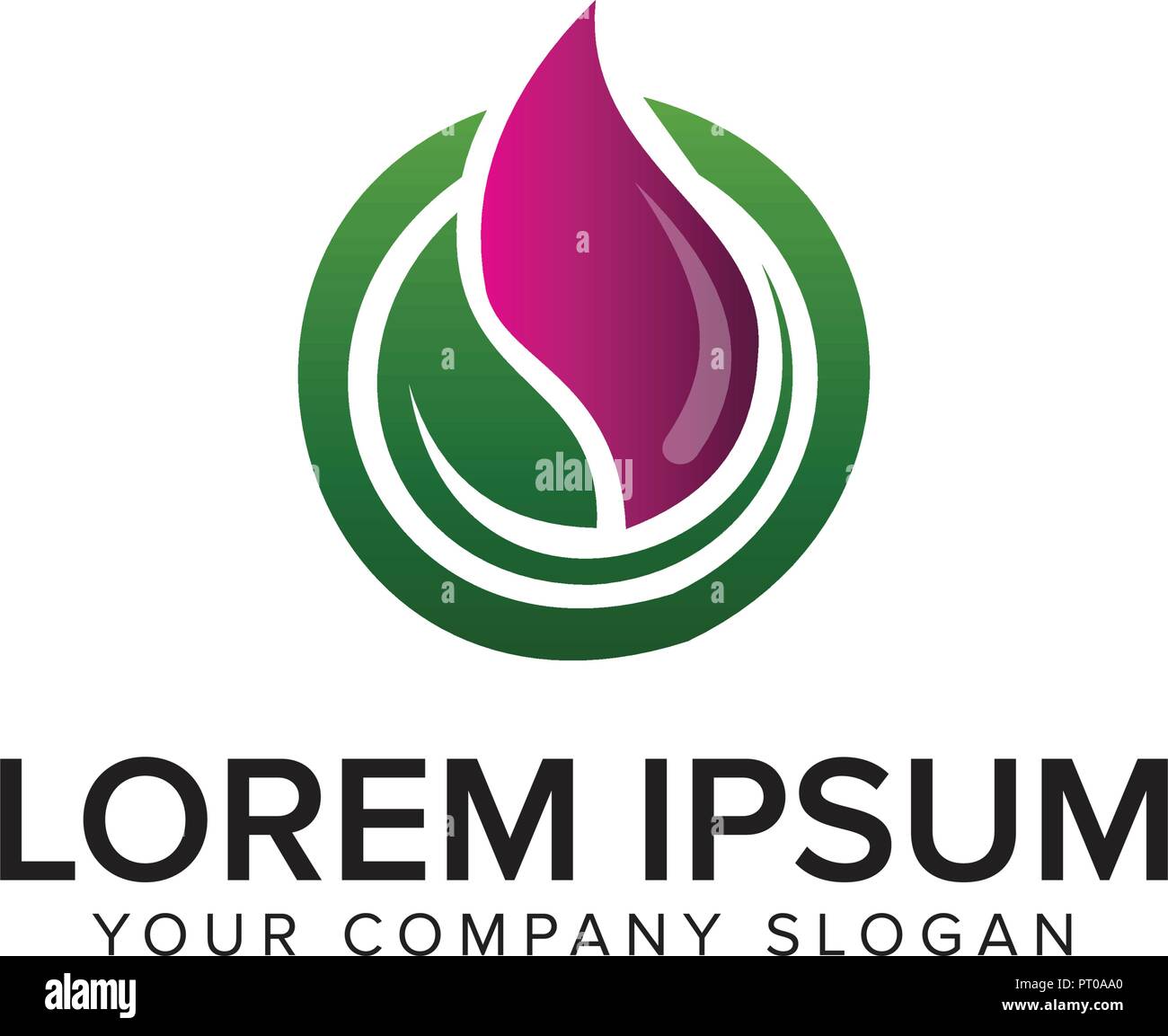 Green leaf drop Stock Vector Images - Alamy