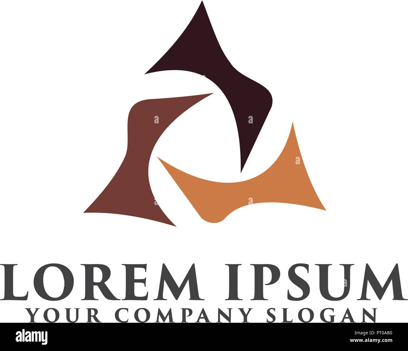 luxury triangle abstract logo design concept template Stock Vector ...