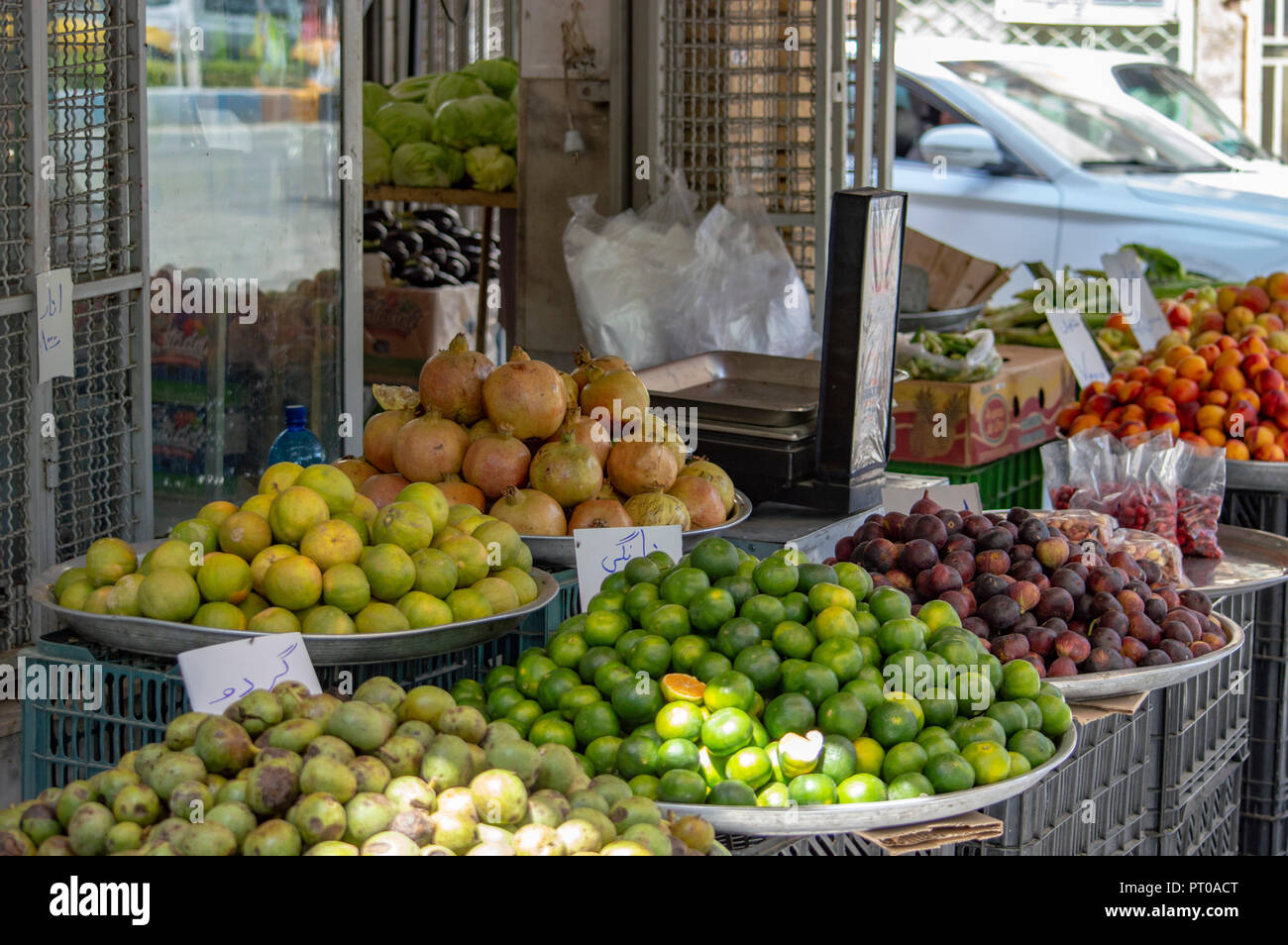 Fruit and vegetables outside a shop in Isfahan, Iran Stock Photo - Alamy