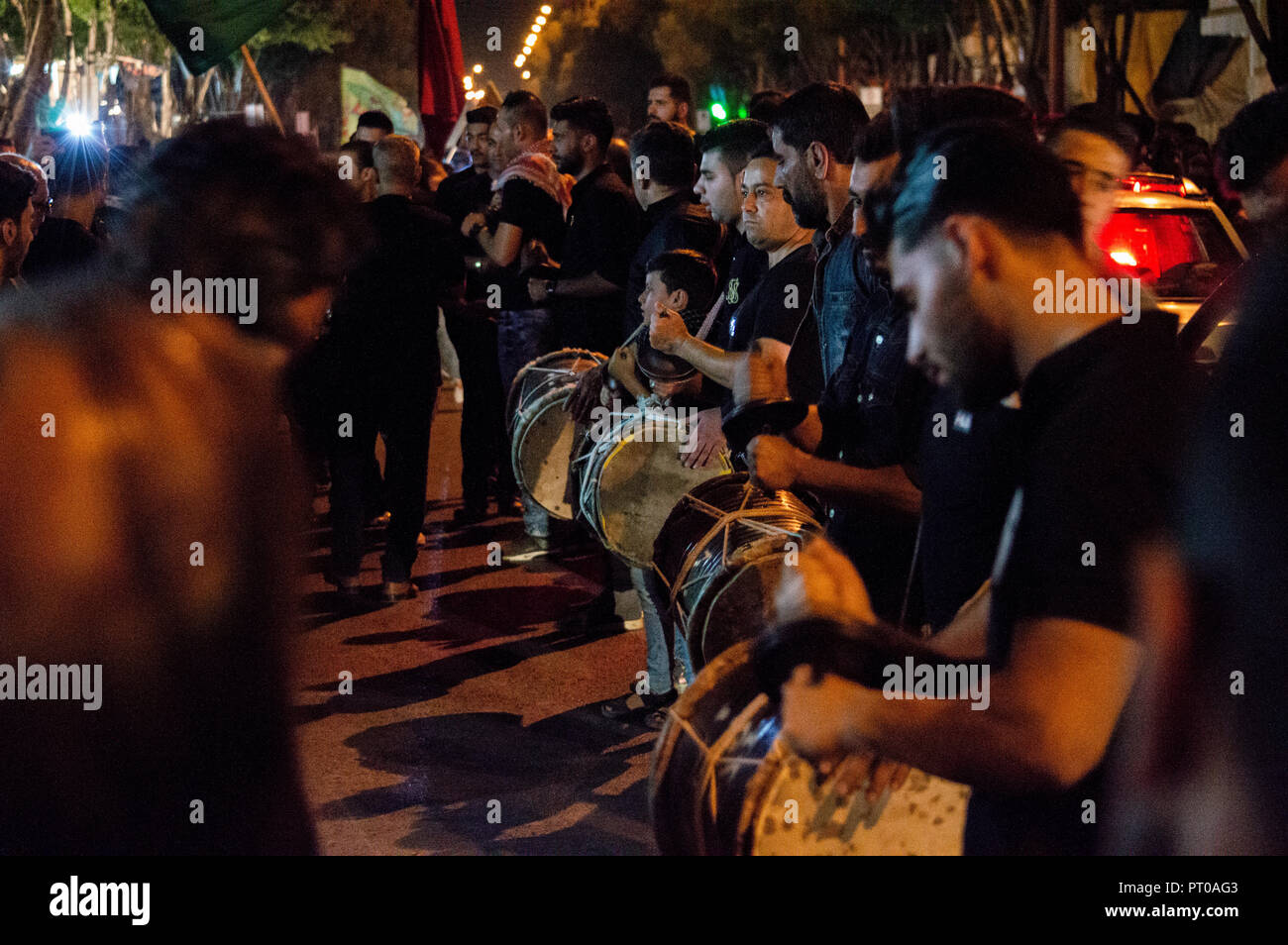 Drummers part of a Muharram procession in Isfahan, Iran Stock Photo - Alamy